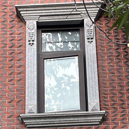Aluminum Glass Window with Granite Cornice as Decorative Exterior Wall ...